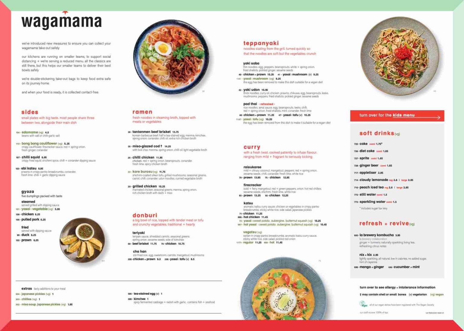 Wagamama Menu UK Prices | Updated 2025